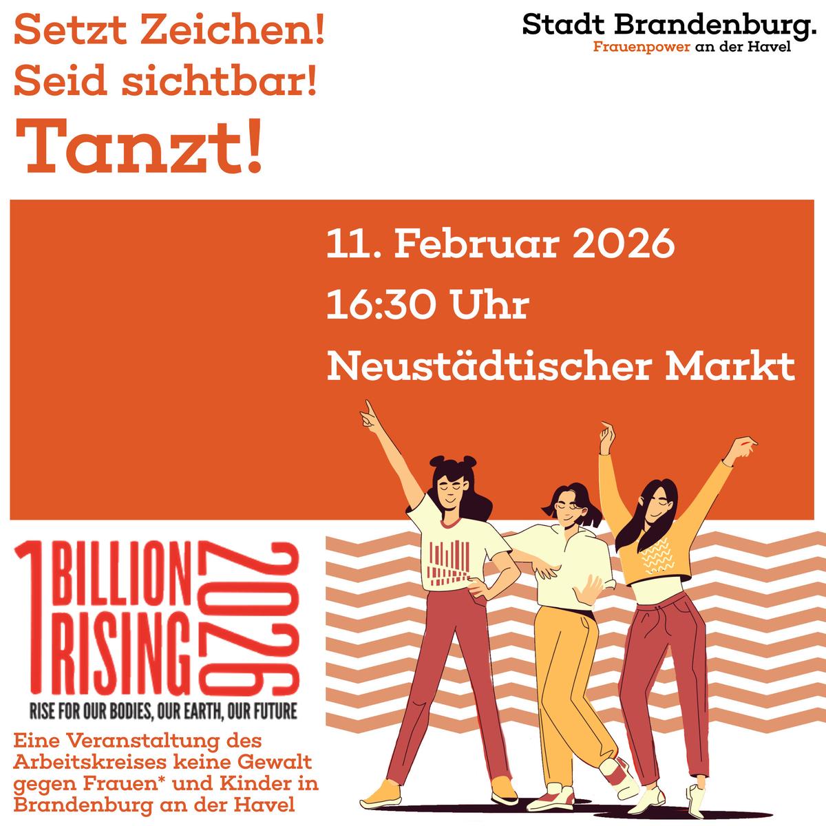 Globaler Tanzprotest "One Billion Rising" in Brandenburg an der Havel ...