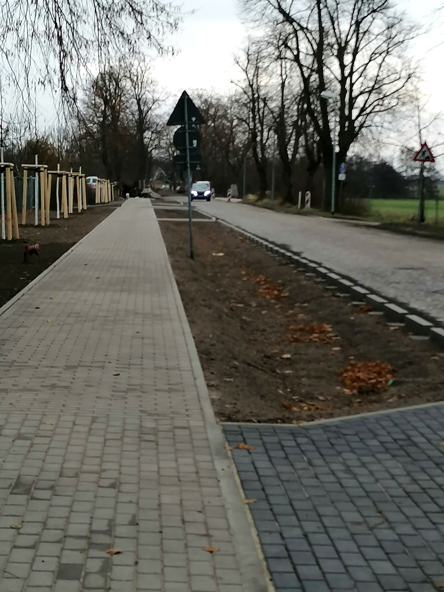 Der Gehweg in der Potsdamer Landstraße ist vollbracht - Stadt ...