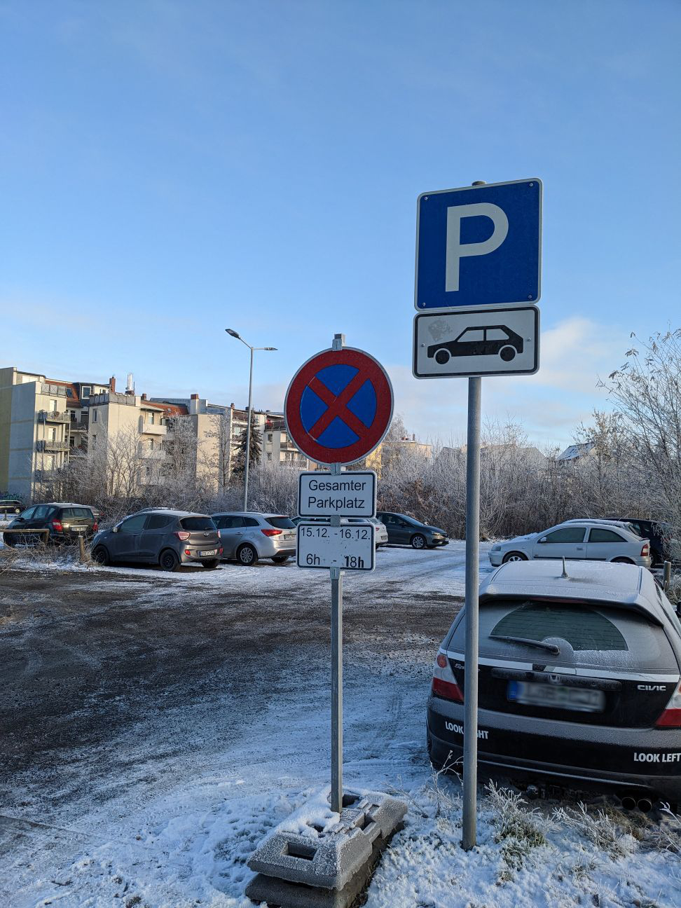 Halteverbot auf dem Parkplatz Bauhofstraße - Stadt Brandenburg an der Havel